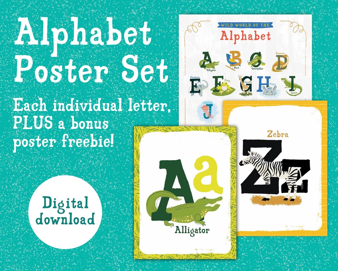 Alphabet Poster Set, Classroom Decor, Classroom Alphabet, Classroom ...