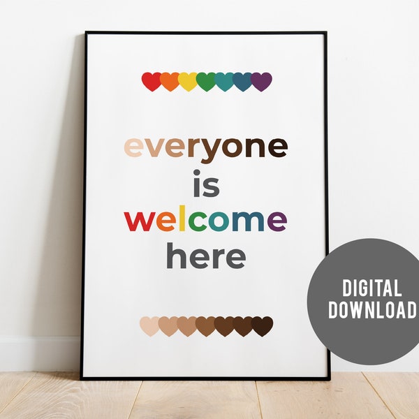 Everyone is Welcome - Etsy