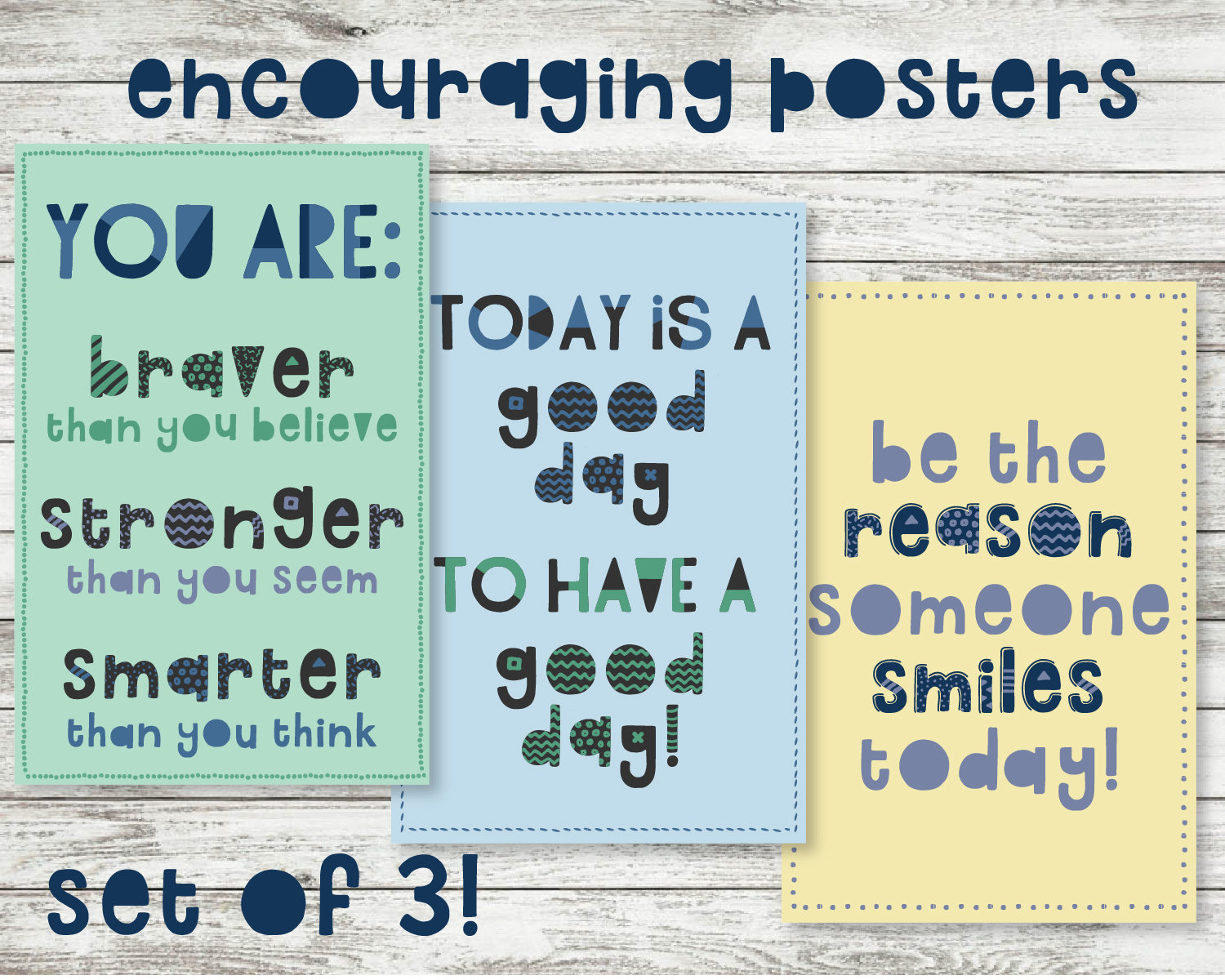 Classroom Encouragement Posters: Instant Download Motivation ...