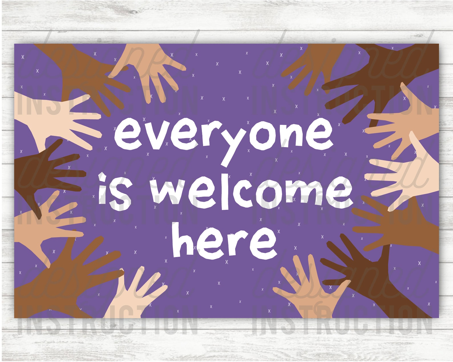 Everyone is Welcome Here Poster Bundle: Classroom Posters, Classroom ...