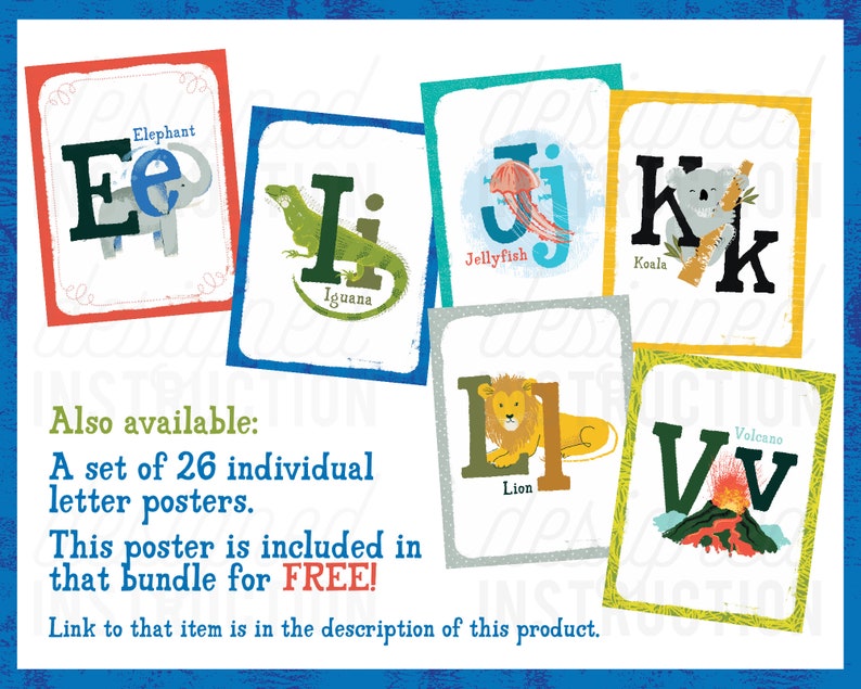 Alphabet Poster Classroom Decor Classroom Alphabet - Etsy