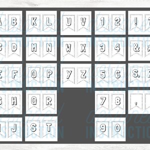 Printable Pennant Banner - Printable Full Alphabet - Etsy