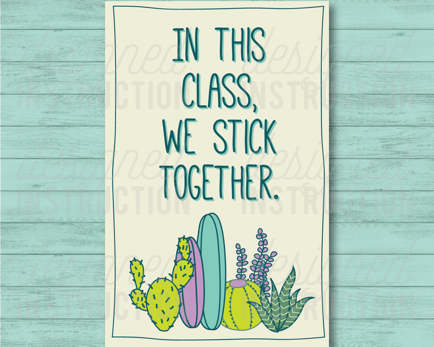 Classroom Kindness Succulents: Instant Download Motivation - Etsy