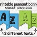 Printable Pennant Banner Printable Full Alphabet - Etsy