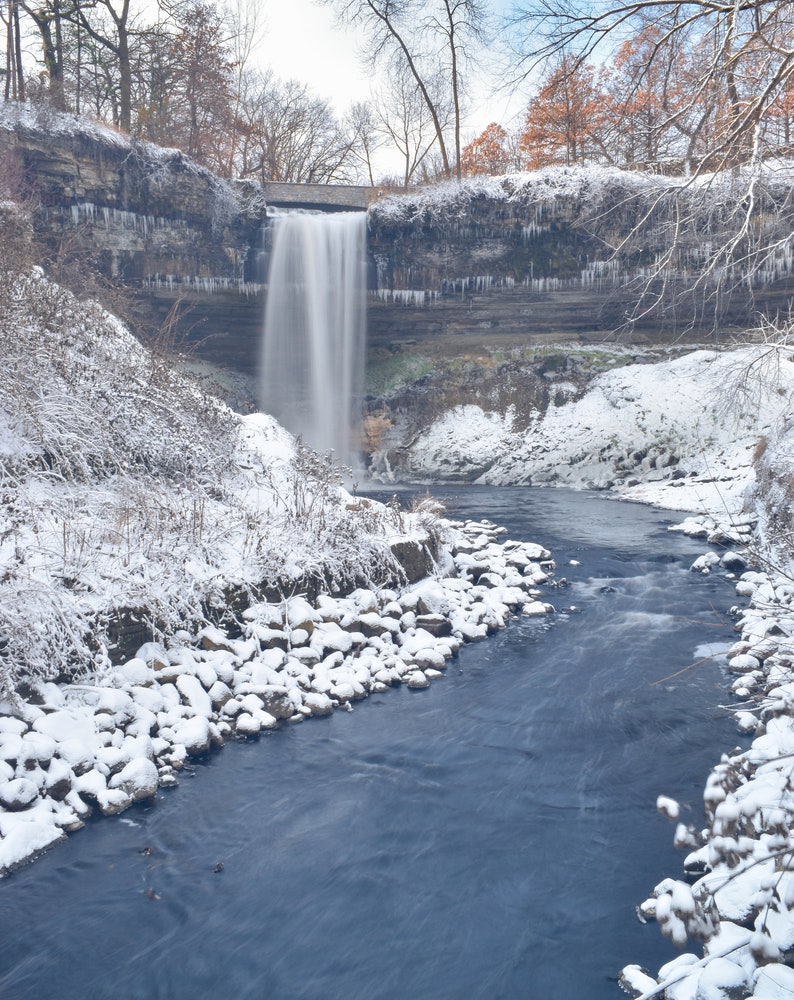 Winter at Minnehaha Falls. Minneapolis, Minnesota - Etsy
