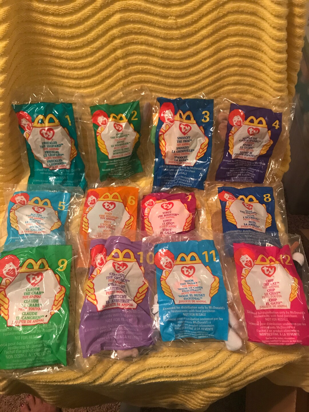 Ty Mini Beanie Babies, Mcdonald Full Set of 10 - Etsy