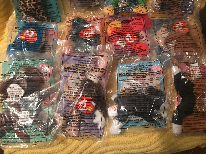 Ty Mini Beanie Babies, Mcdonald Full Set of 10 - Etsy