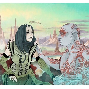 Guardians of the Galaxy / Art Print / Mantis/ Drax / Fan Art / Fantasy ...