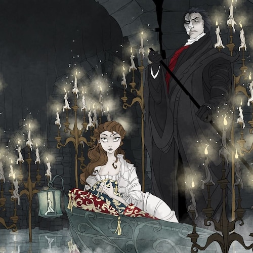 Mirror / Phantom / Phantom of the Opera/ Fan Art / Art Print / | Etsy