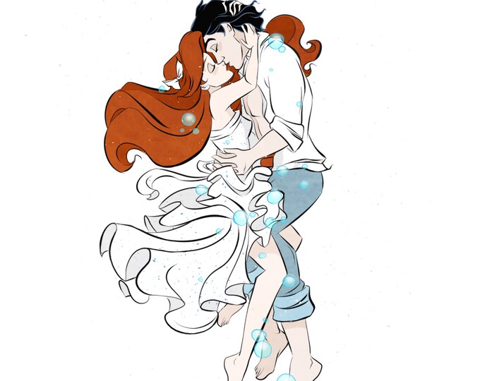 Ariel / Eric / Sticker / Little Mermaid / Disney / Princess / Fan Art ...