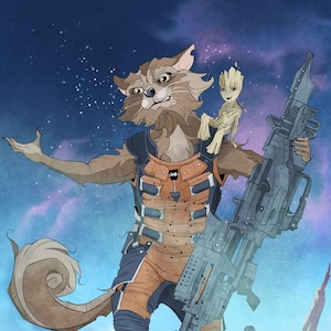 Guardians of the Galaxy / BFF / Print / Groot / Guardians / Rocket ...