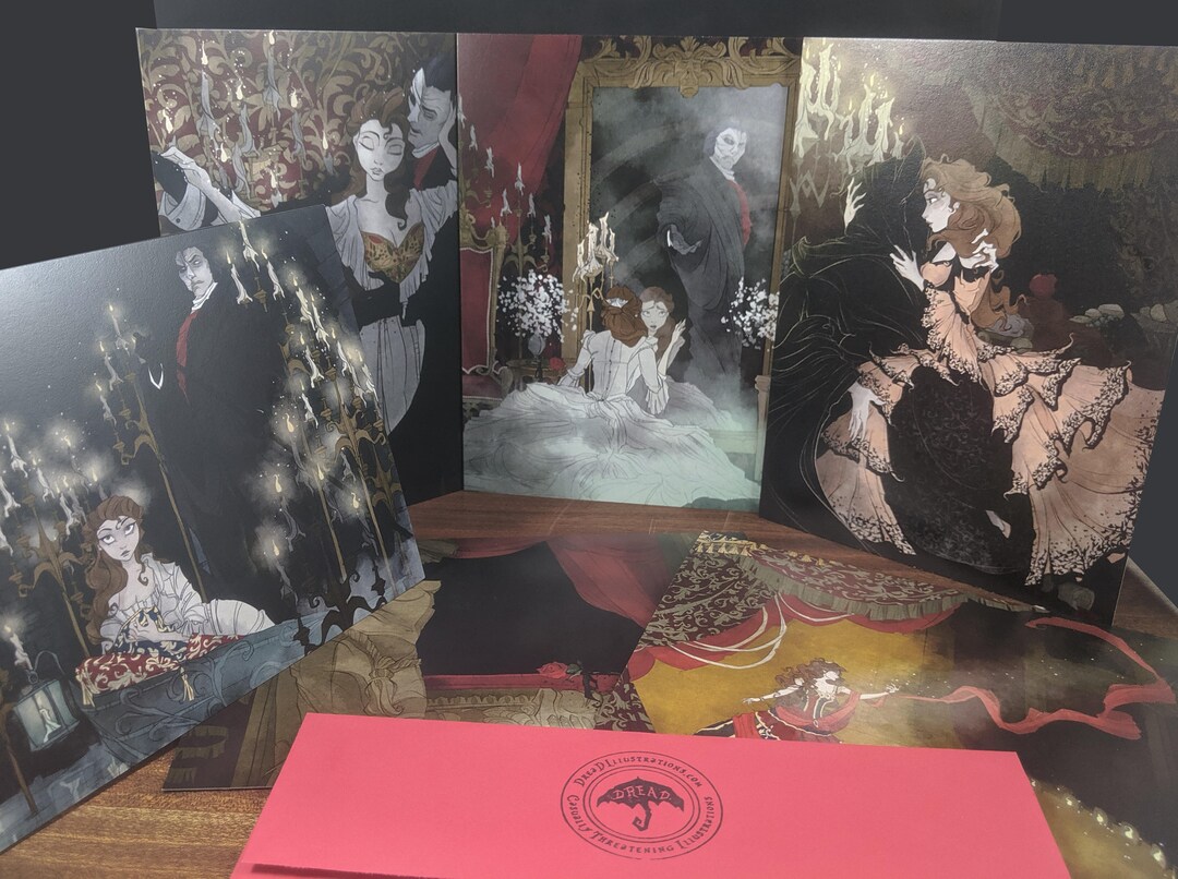 Phantom of the Opera / Box / Set / Blank / Greeting / Cards / Phantom ...