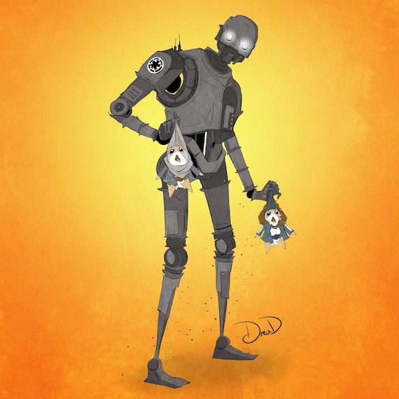 Limited Edition 20 / Fan Art / Print / Security Droid / Fun / - Etsy