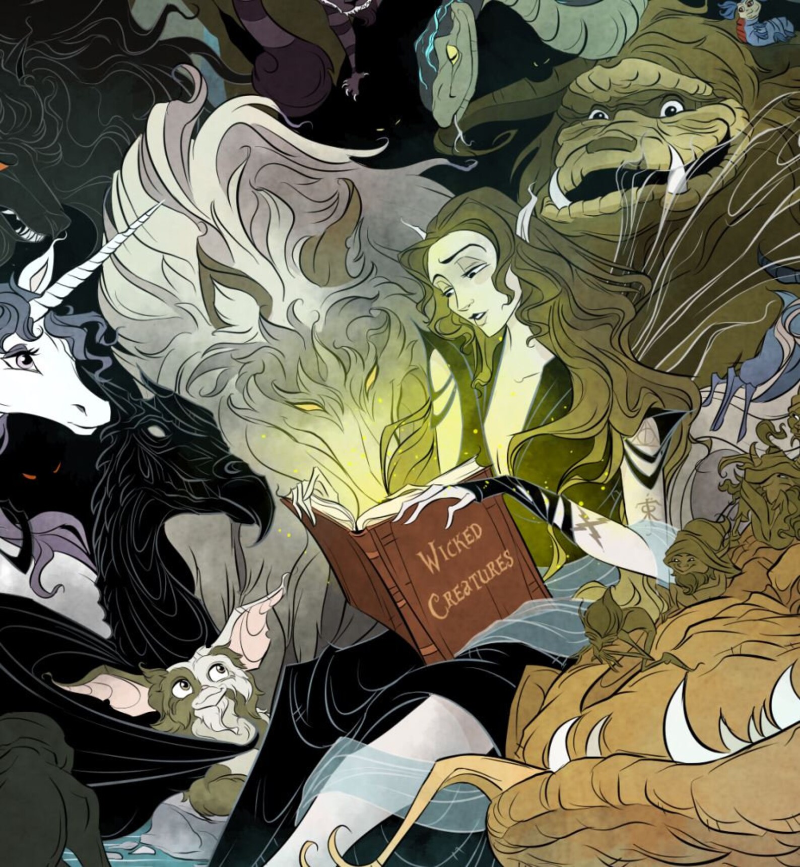 Wicked Creatures / Art Print / Fairy / Reading / Dragon / - Etsy