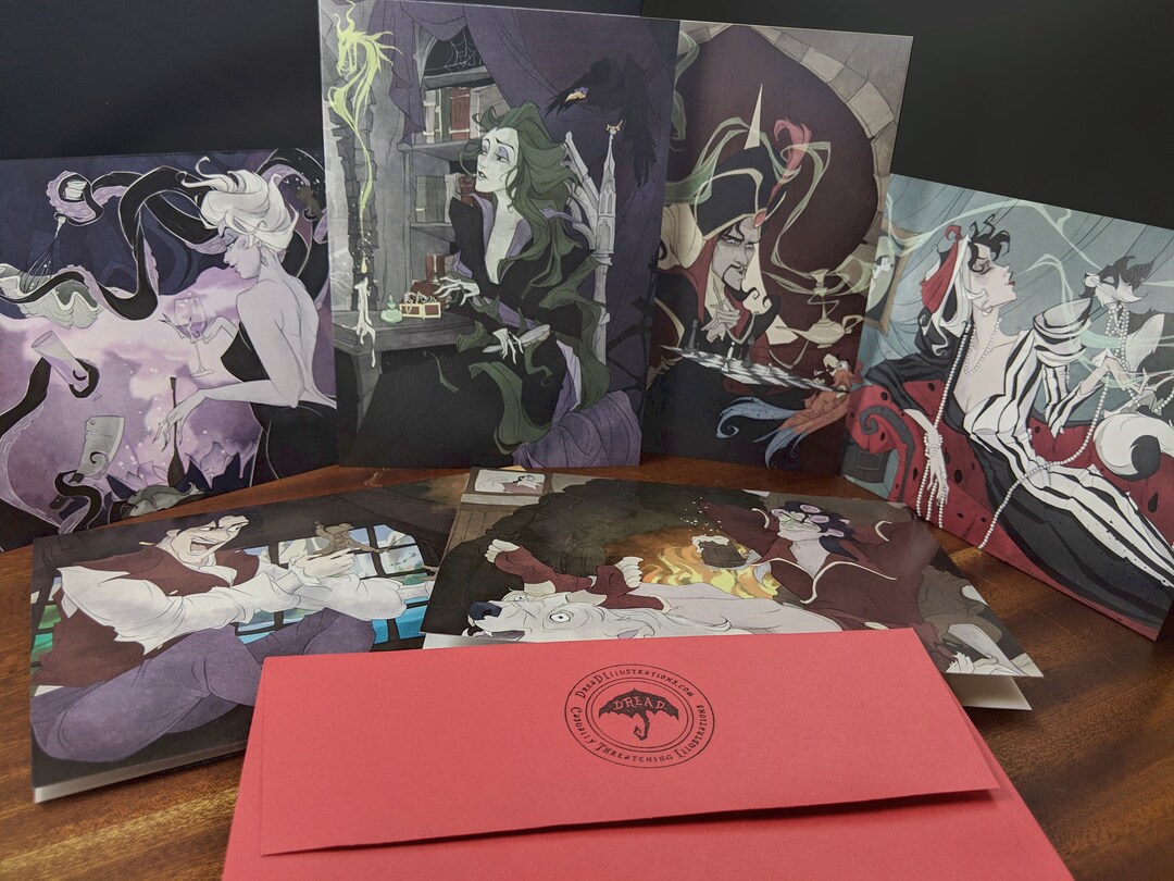 Disney / Villains / Box / Set / Blank / Greeting / Cards / Ursula ...