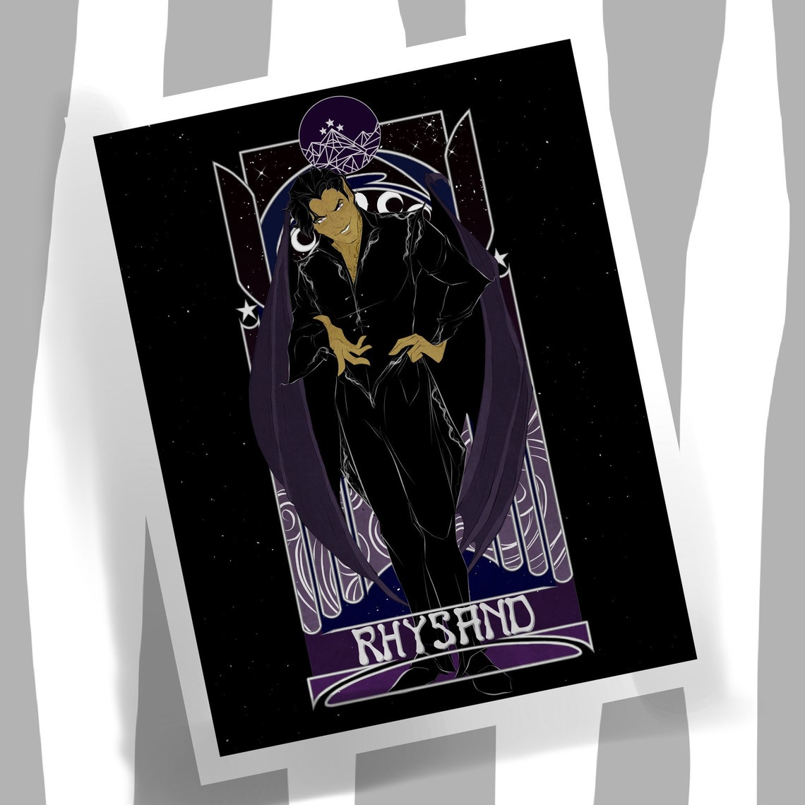 Dreadfully Nouveau: Rhysand / Print / Fan Art / ACOTAR / A - Etsy