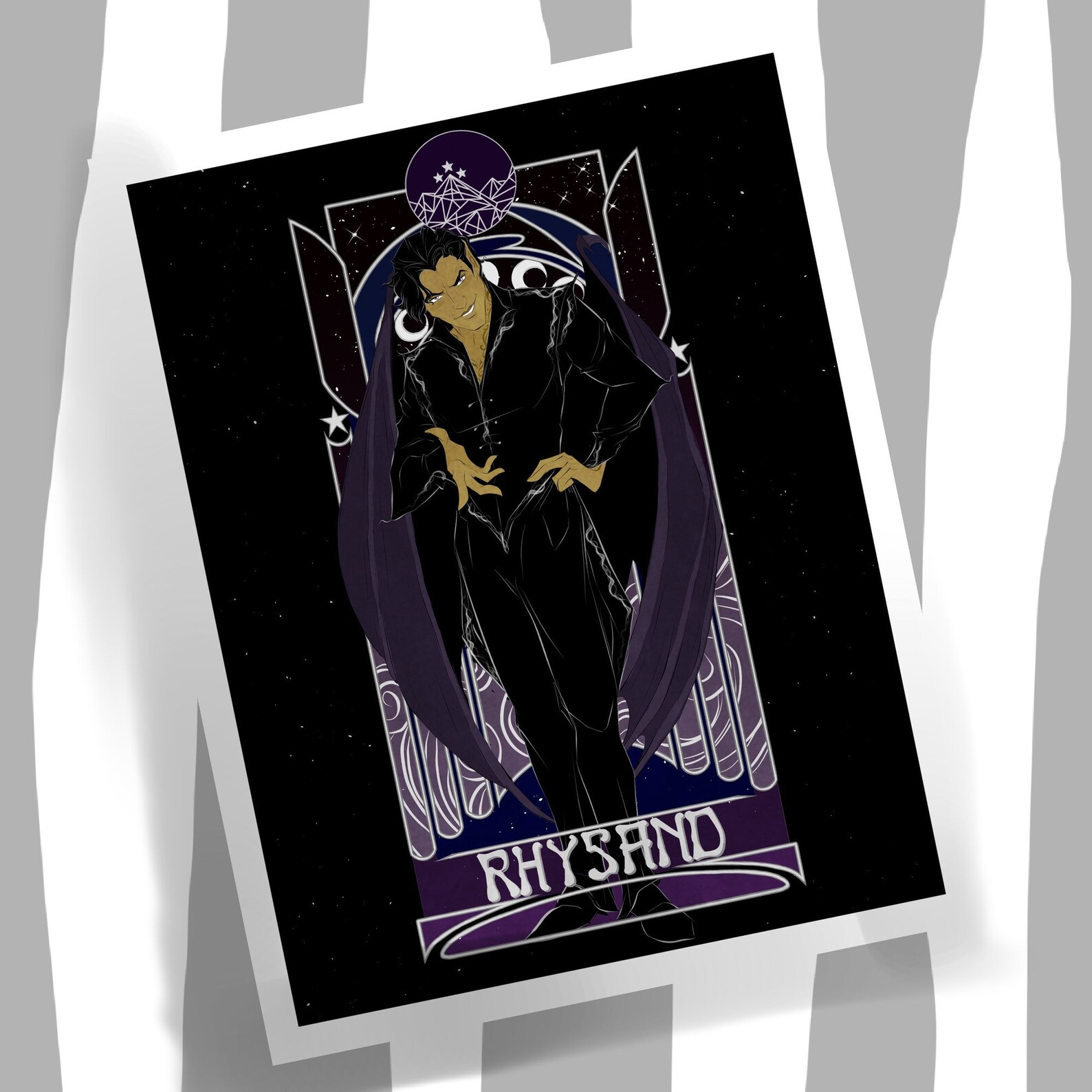Dreadfully Nouveau: Rhysand / Print / Fan Art / ACOTAR / A Court of ...