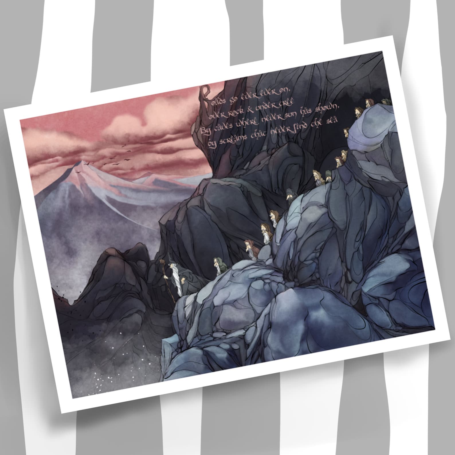 The Hobbit / Lord of the Rings / Roads Go Ever on / Art Print | Etsy