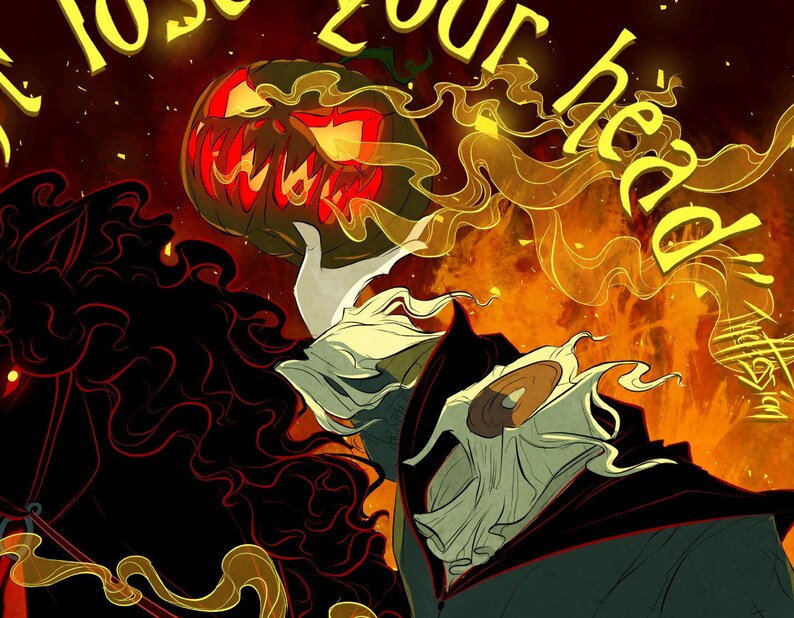 Limited Edition 10 / Headless Horseman / Quote / Fan Art / - Etsy