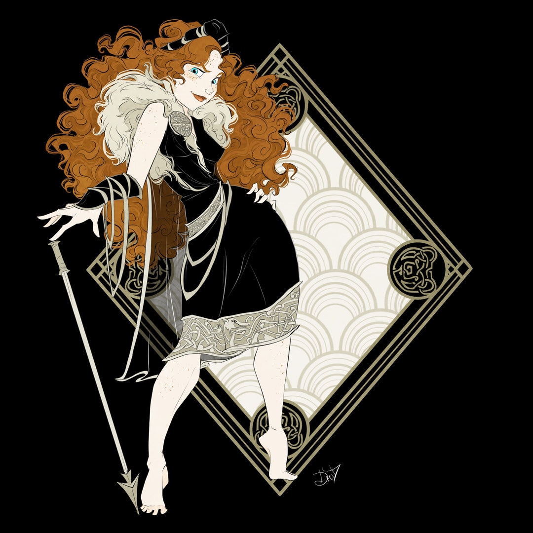 Limited Edition 14 / Art Deco Merida/ Fan Art / Print / Brave / Disney ...