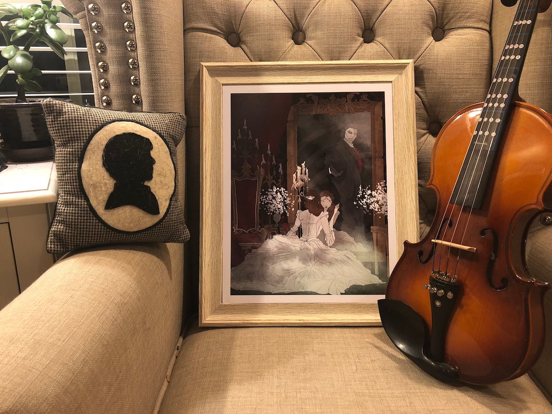 Mirror / Phantom / Phantom of the Opera/ Fan Art / Art Print / - Etsy UK