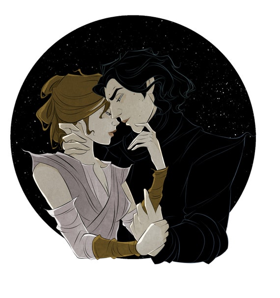 Reylo / Fan Art / Sticker / Vinyl / Waterproof / Decal / Jedi | Etsy
