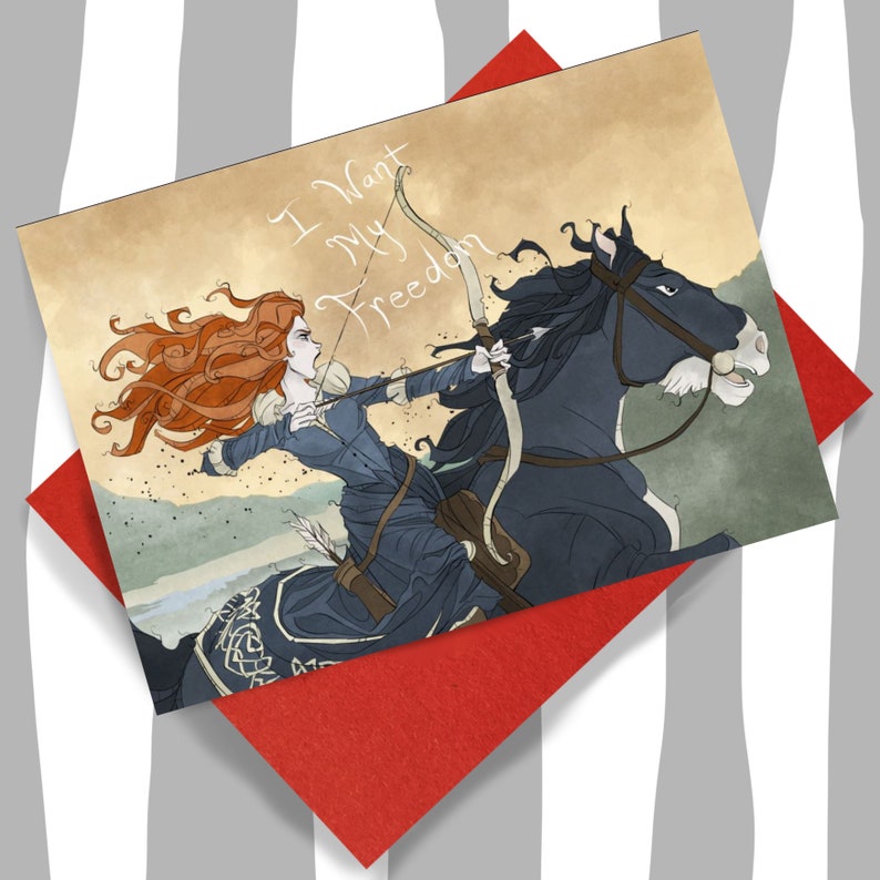 Brave/ Greeting/ Card / Love / Disney / Princess / Merida / - Etsy