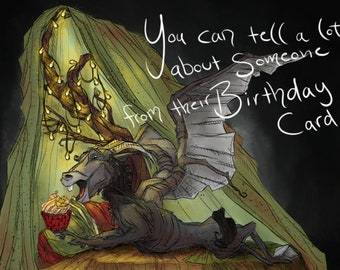 Cryptid Birthday Card - Etsy