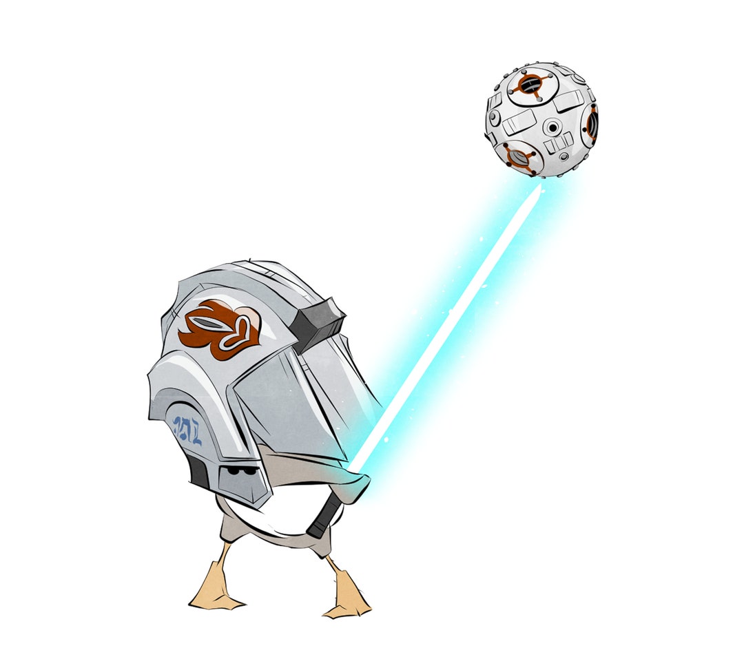 Jedi Porg / Sticker / Vinyl / Waterproof / Decal / Fan Art / - Etsy