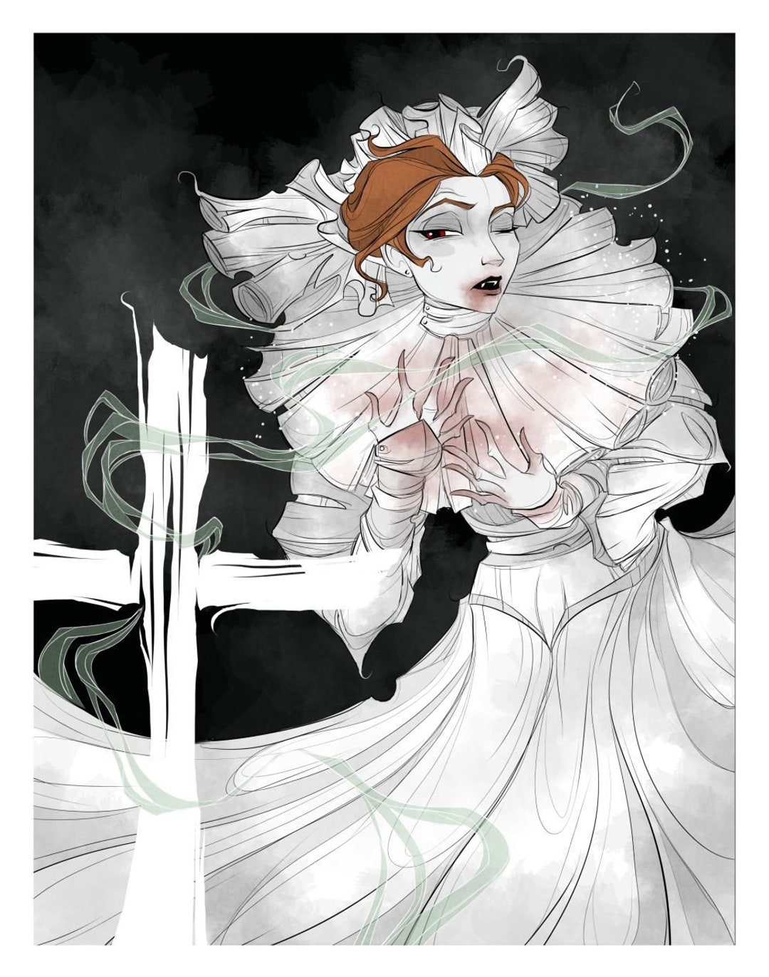 Vampire / Lucy / Art Print / Dracula / Bram Stoker / Gothic / Goth ...