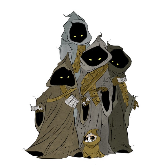 Jawas / Porg / Sticker / Vinyl / Waterproof / Decal / Fan Art | Etsy