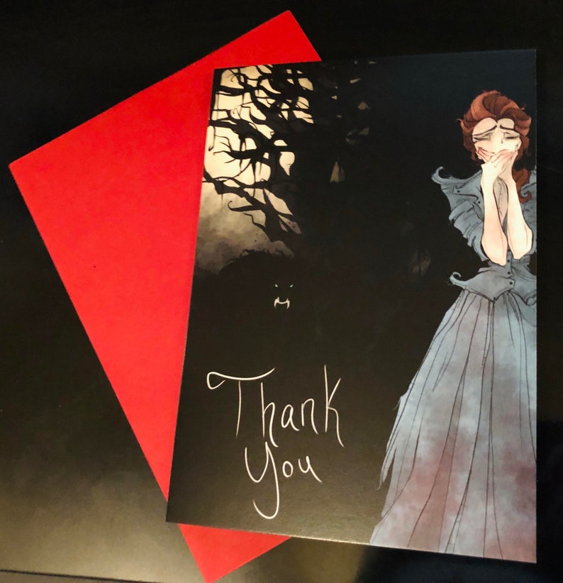 Thank You / Card / Funny / Dark Humor / Thanks / Werewolf / - Etsy