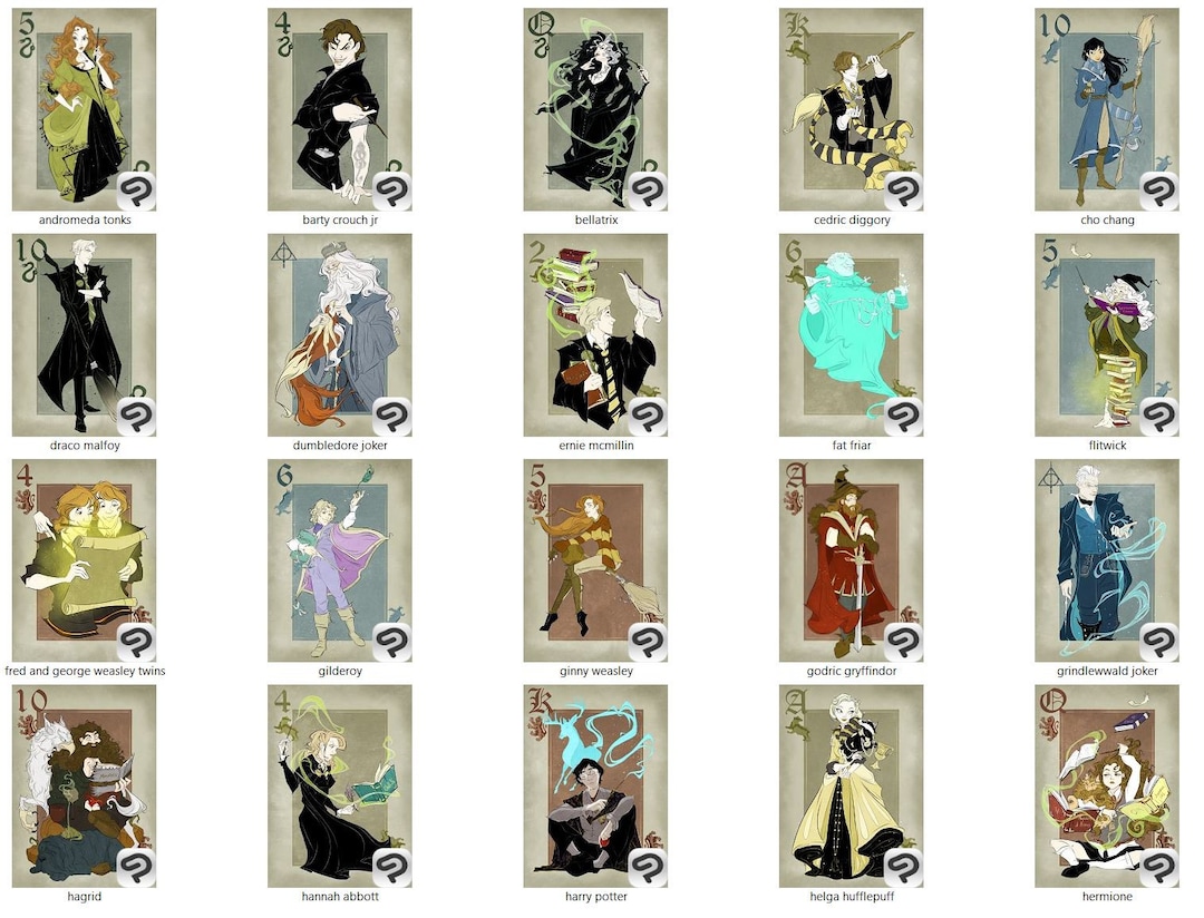 Wizards / Playing Card / Deck / Fantasy / Geeky / Nerdy / Portraits ...