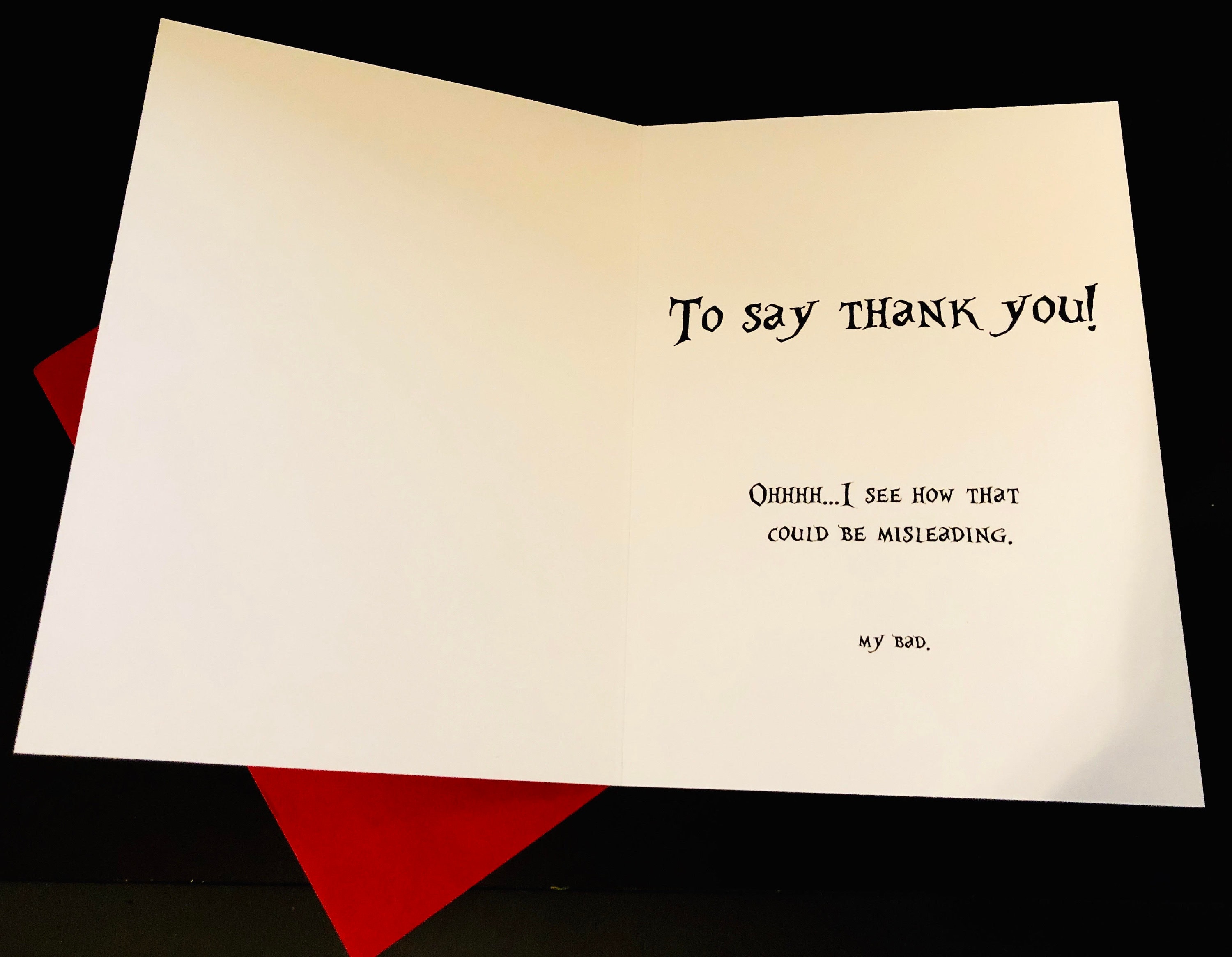 Thank you / greeting / card / funny / hilarious / humorous / | Etsy