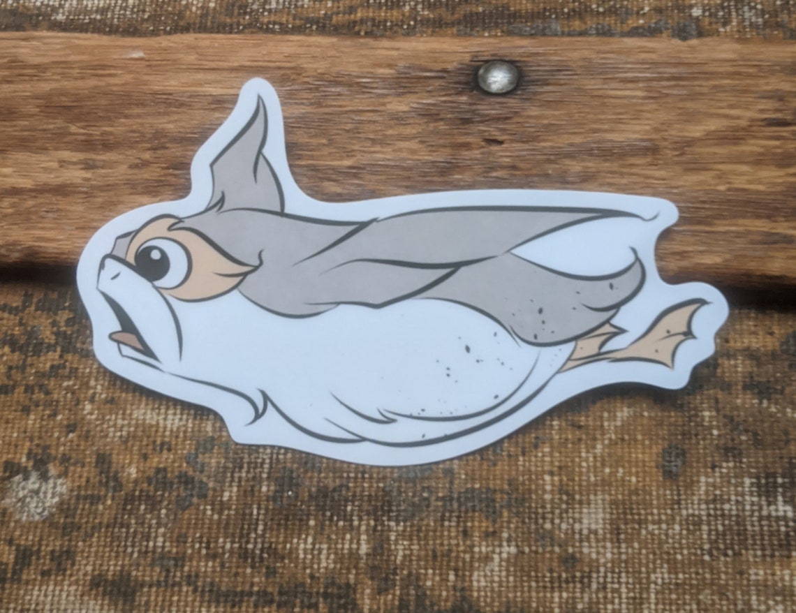 Porg / Flying / Screaming / Star Wars / Sticker /vinyl / - Etsy