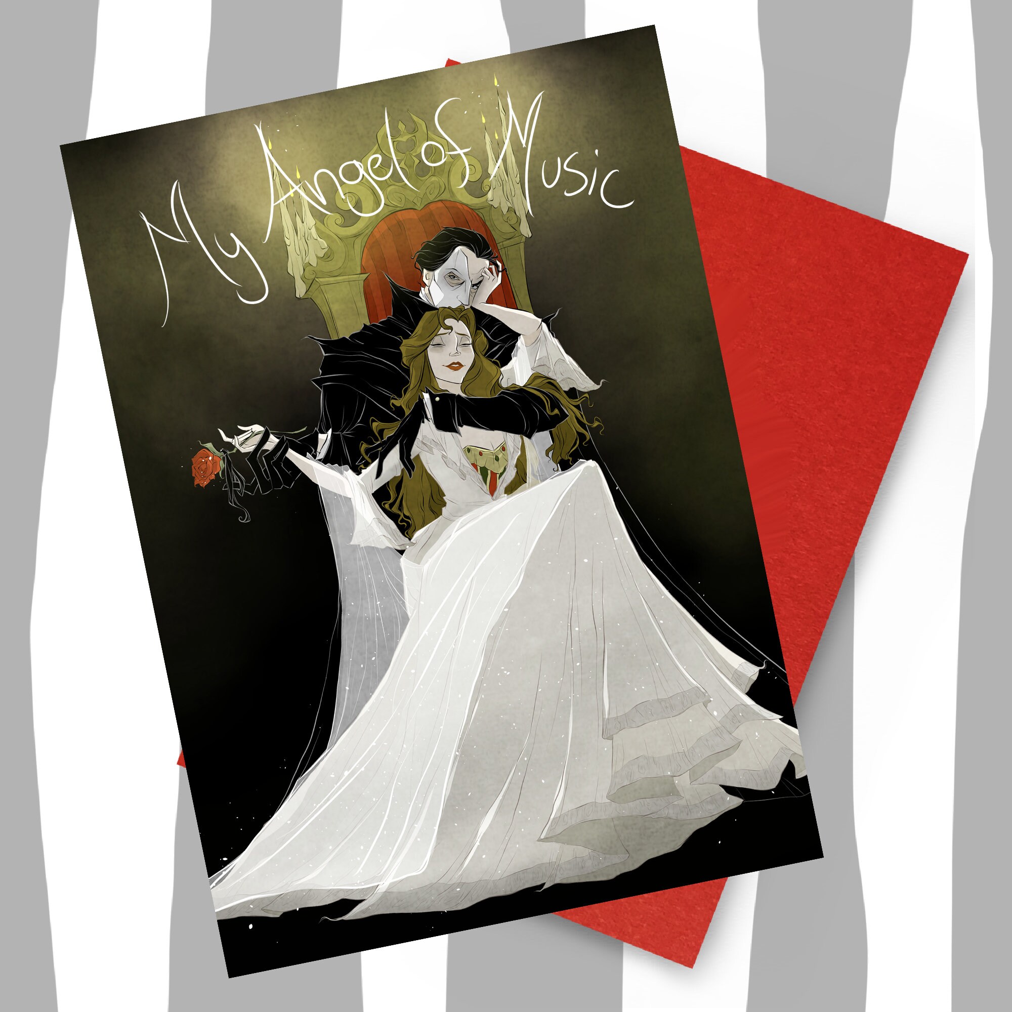 Dark humor / love / Card / Phantom of the Opera / Spooky / | Etsy