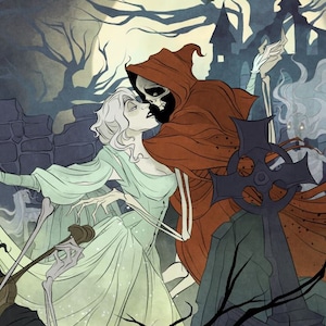 Dance of Death / Art Print / Gothe / Poetry / Death / Ghost / Gothic ...