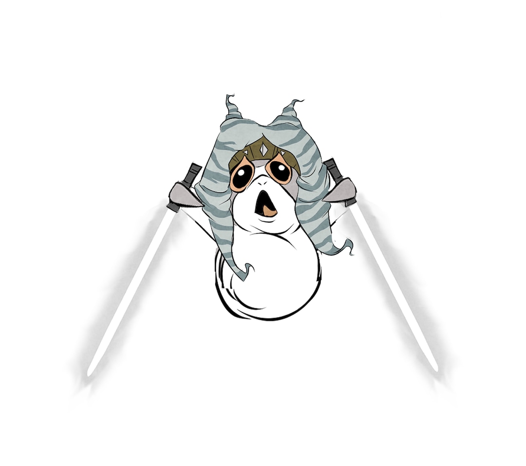 Ahoska Porg / Sticker / Vinyl / Waterproof / Decal / Fan Art / - Etsy