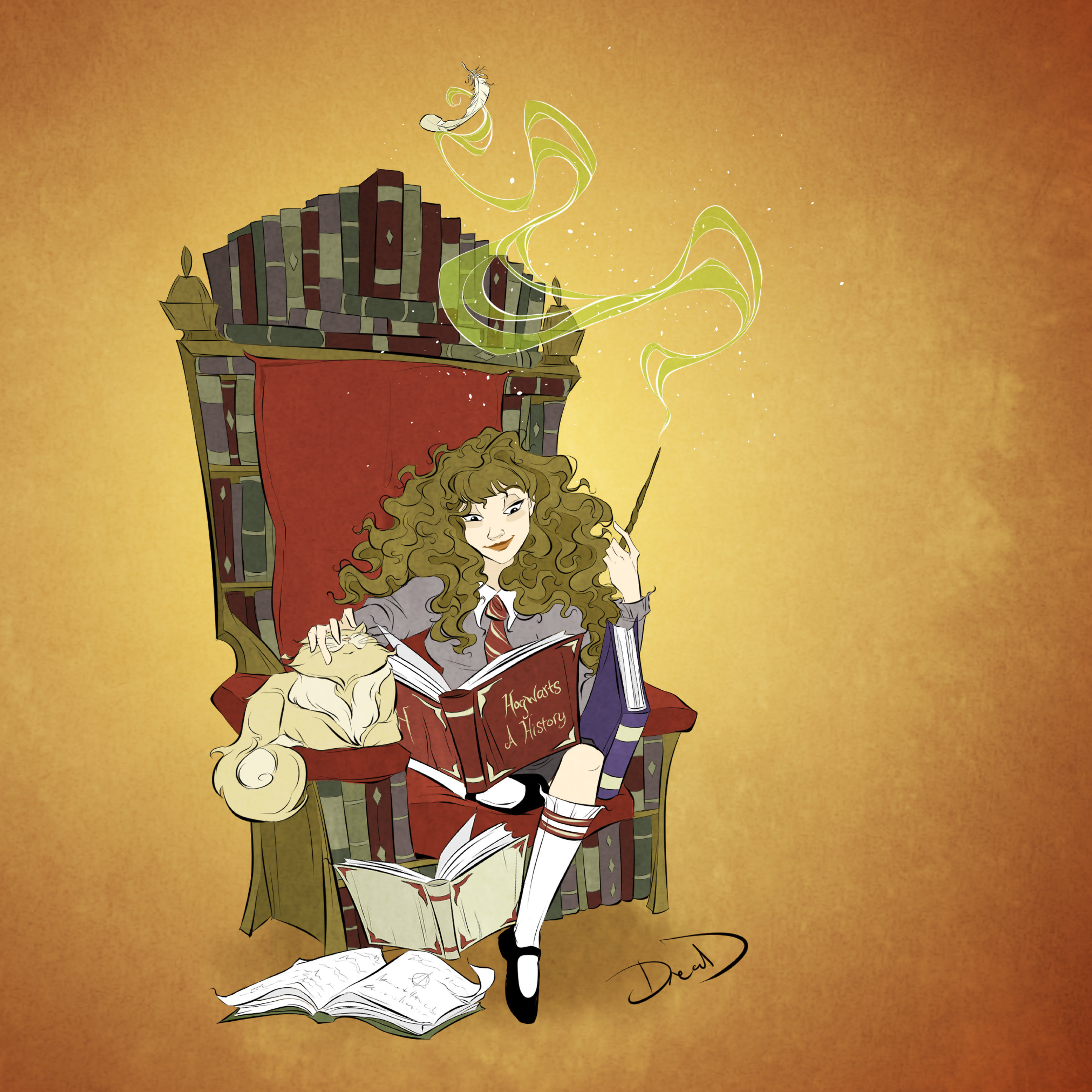 Geek Girl Art Working