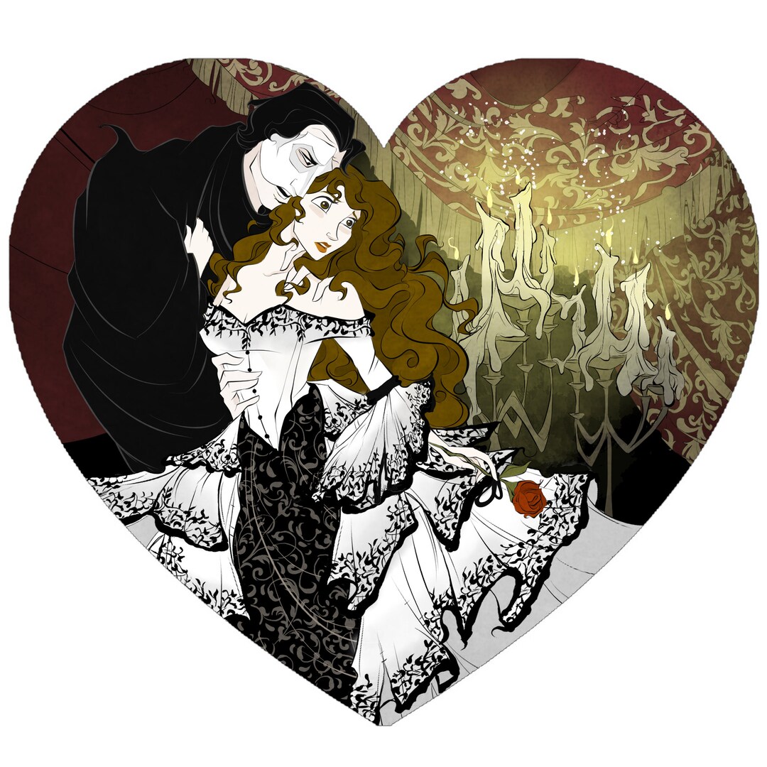 Phantom of the Opera / Heart / Sticker / Vinyl / Waterproof / Decal ...