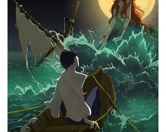 Dark Siren Art Print - Etsy