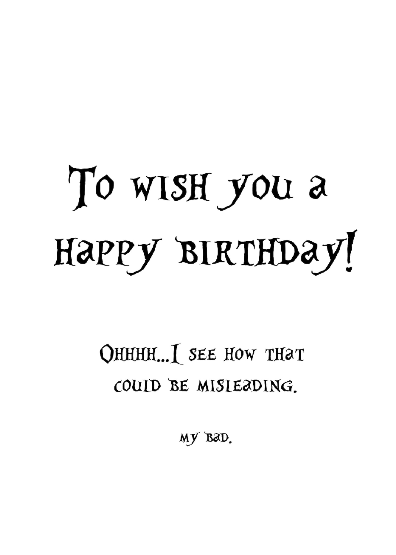 Happy Birthday / Birthday / Dark Humor / Funny / Hilarious / | Etsy