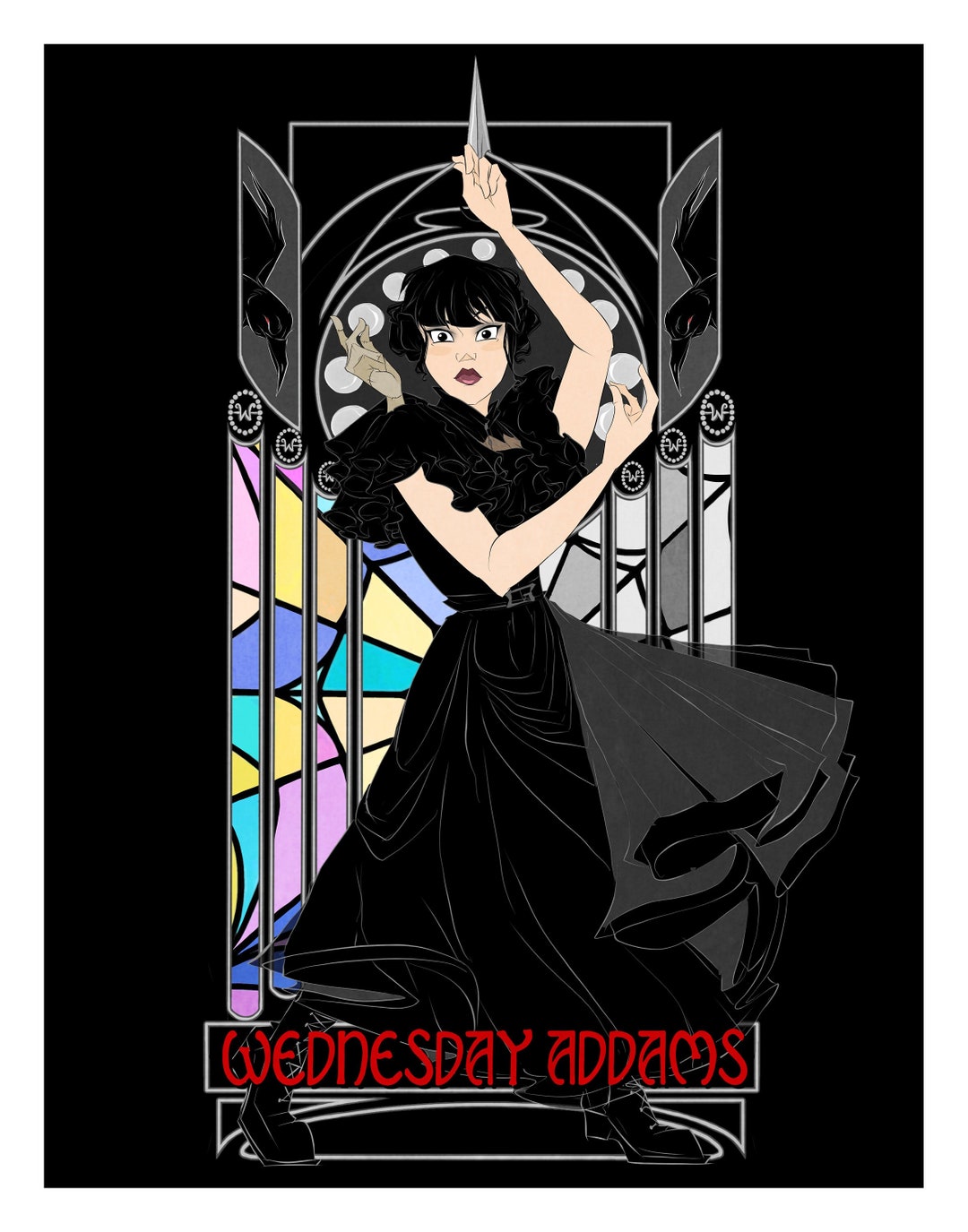 Dreadfully Nouveau: Wednesday Addams / Print / Fan Art / Art History ...