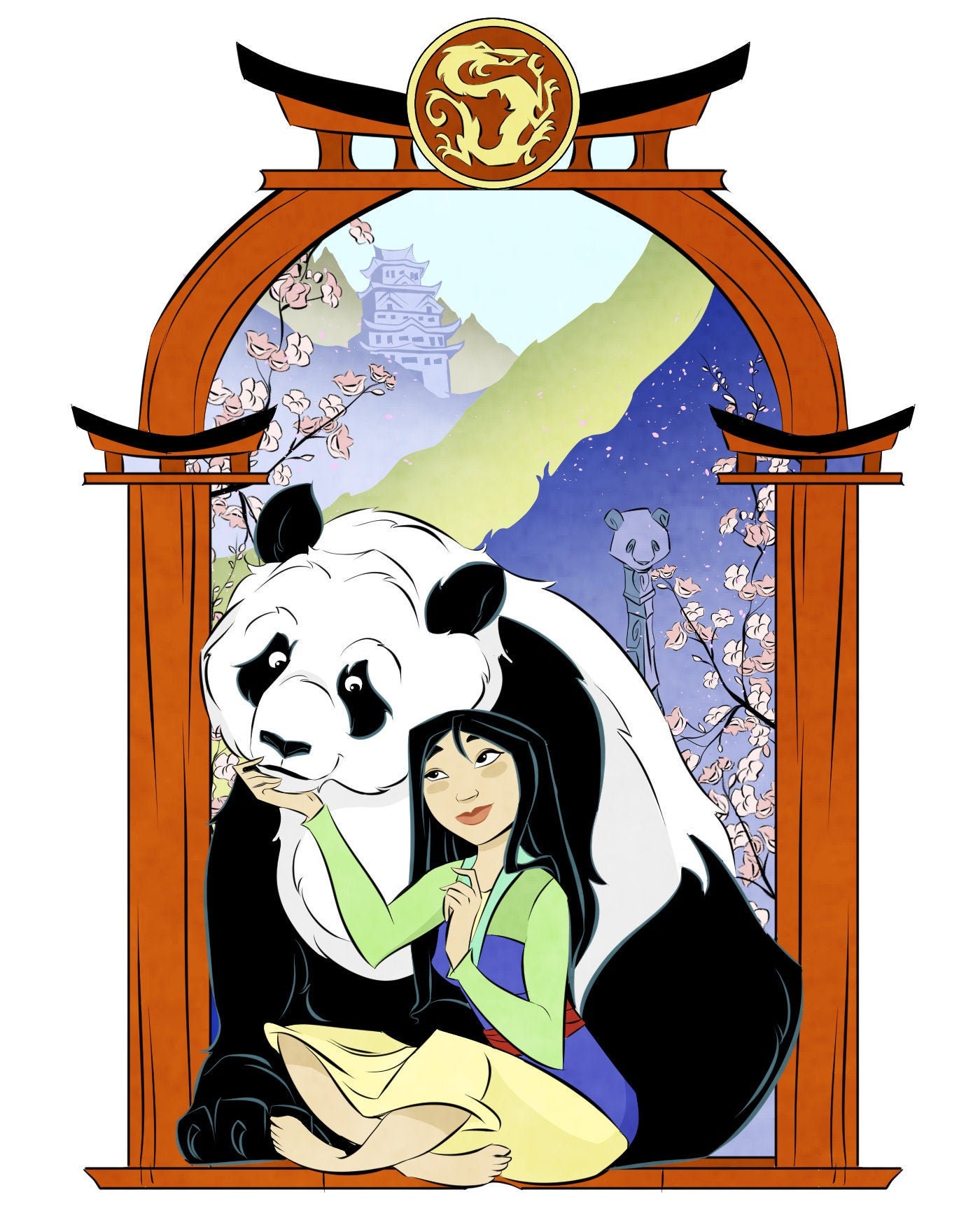 Mulan / Sticker / Vinyl / Waterproof / Decal / Panda / China / | Etsy