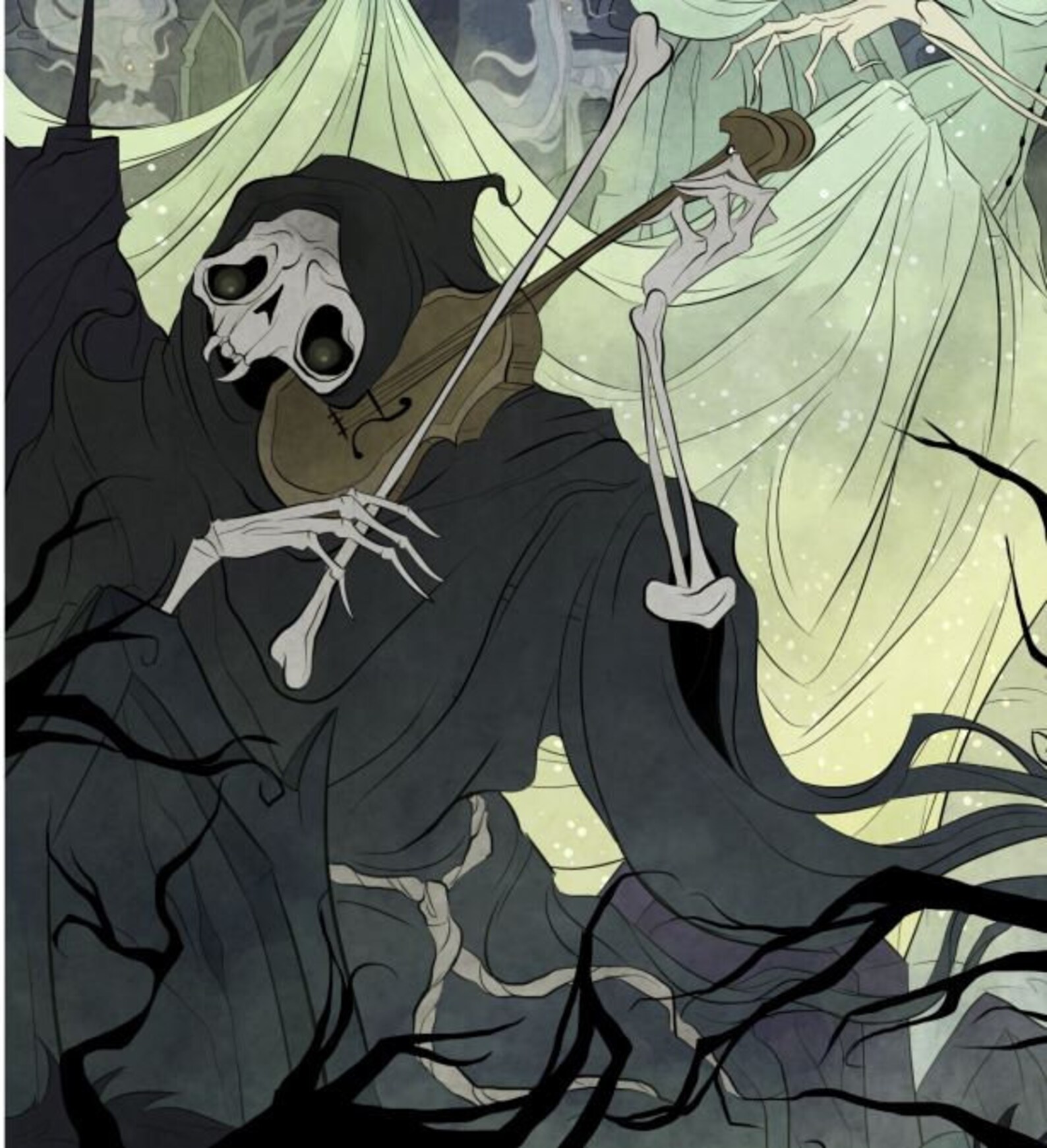 Dance of Death / Art Print / Gothe / Poetry / Death / Ghost / Gothic ...