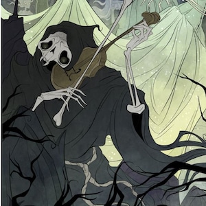 Dance of Death / Art Print / Gothe / Poetry / Death / Ghost / Gothic ...