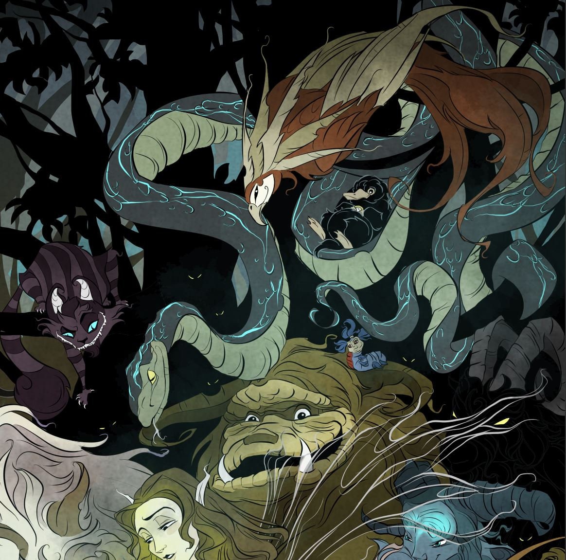 Wicked Creatures / Art Print / Fairy / Reading / Dragon / | Etsy