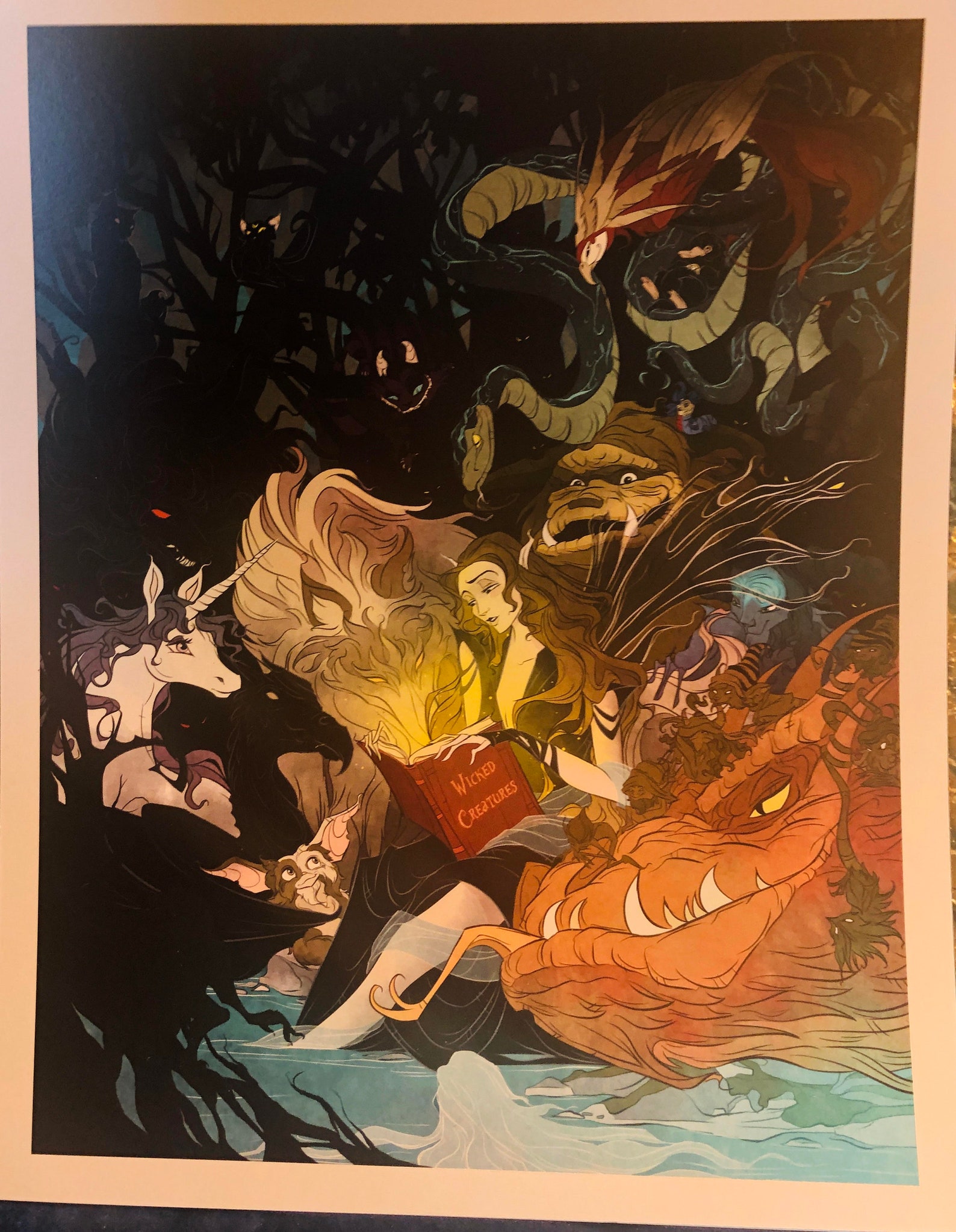 Wicked Creatures / Art Print / Fairy / Reading / Dragon / | Etsy
