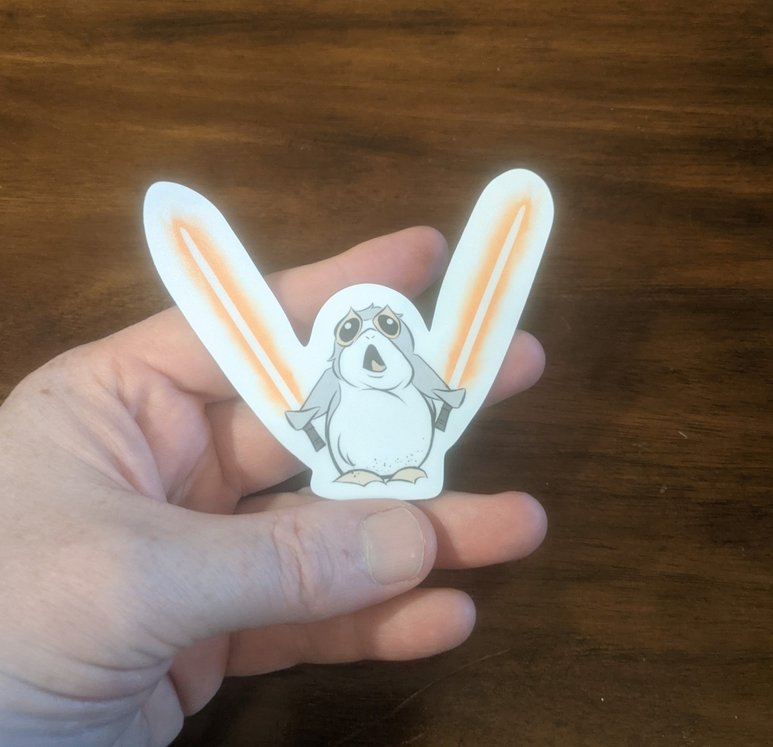 Porg / Light Saber / Sticker / Vinyl / Waterproof / Decal / - Etsy