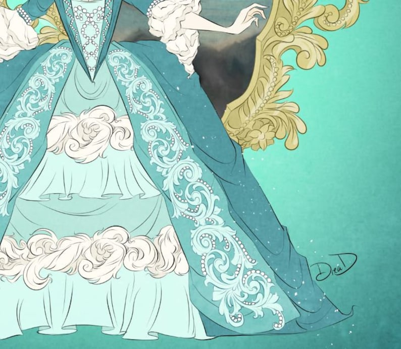 Limited Edition 22 / Rococo / Fan Art / Print / Princess / - Etsy